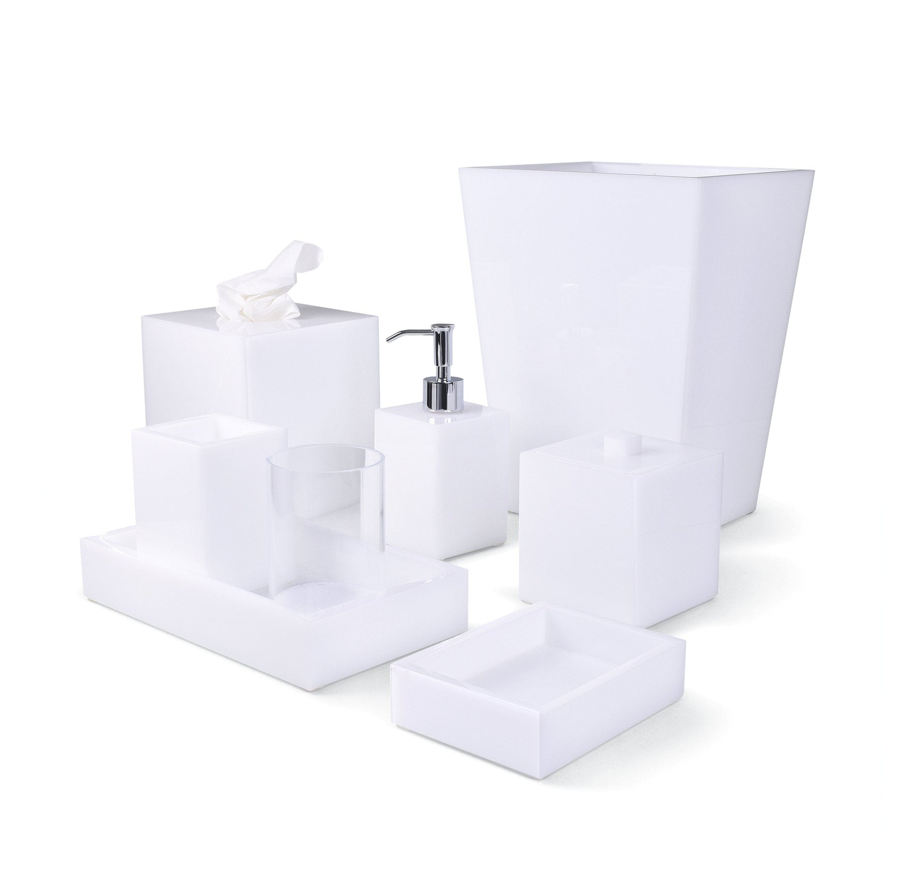 Ice white Lucite | Luxury Bath Accessories | Mike + Ally